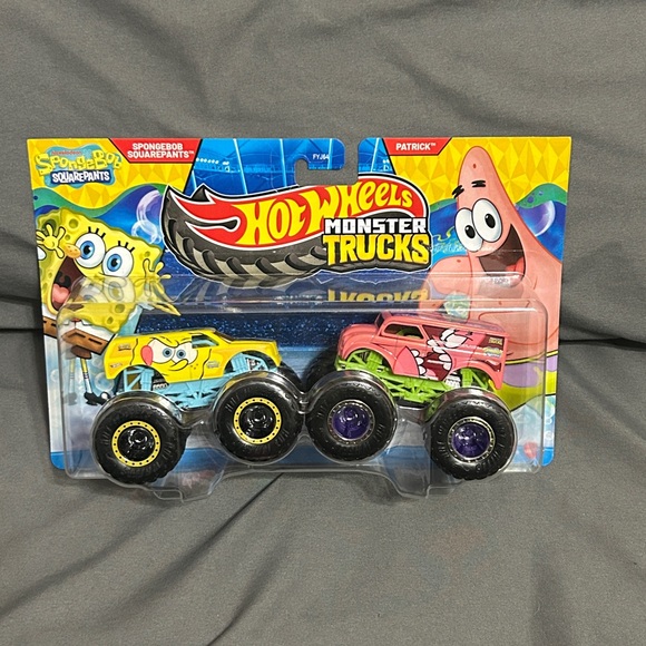 Toys | Hot Wheels Monster Trucks Spongebob And Patrick Set | Poshmark
